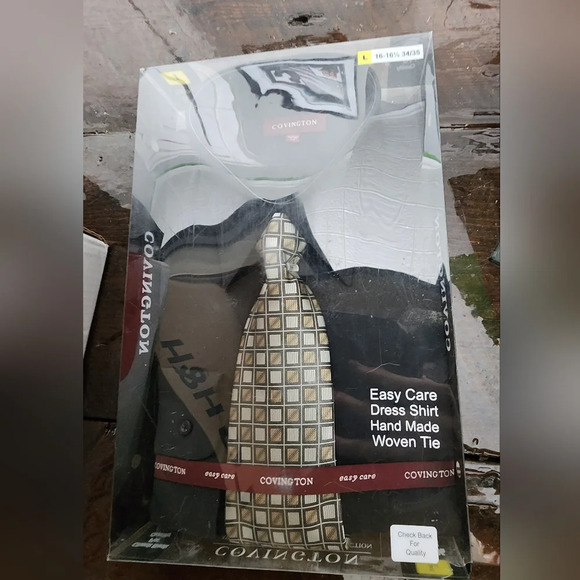 Covington | Shirts | Nwt Covington Dress Shirt And Tie Box Set Sixe ...